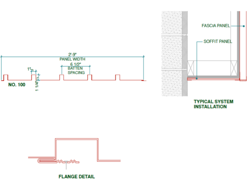 Soffit Panel - #100 – Mustang Metal