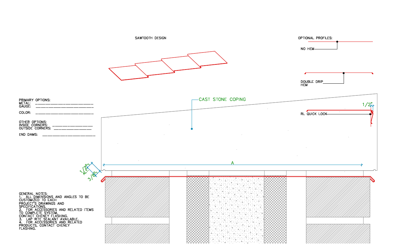 Sawtooth Under Coping – Mustang Metal